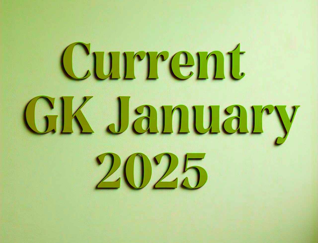 Current GK 2025 Part-6 - Online Gk Today